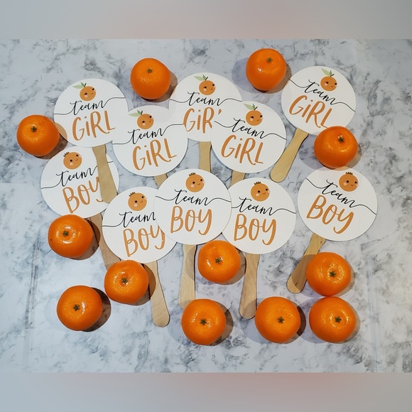 Party Supplies | Gender Reveal Party Decorations Little Orange Citrus ...